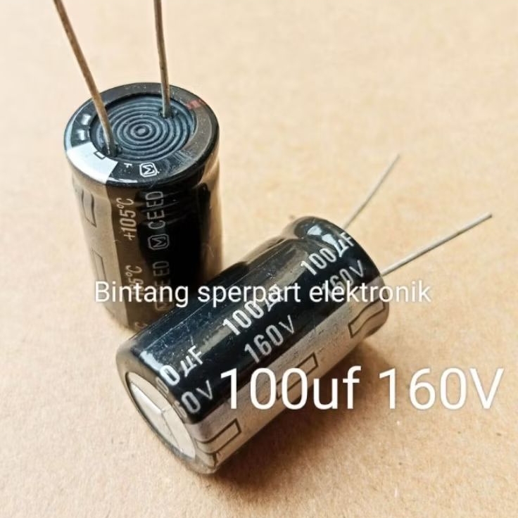 Jual (1 BUAH) CAPACITOR ELCO 100UF 160V KAPASITOR ELCO 100UF 160V KAPASITOR ELCO 160V 100UF ELCO ...