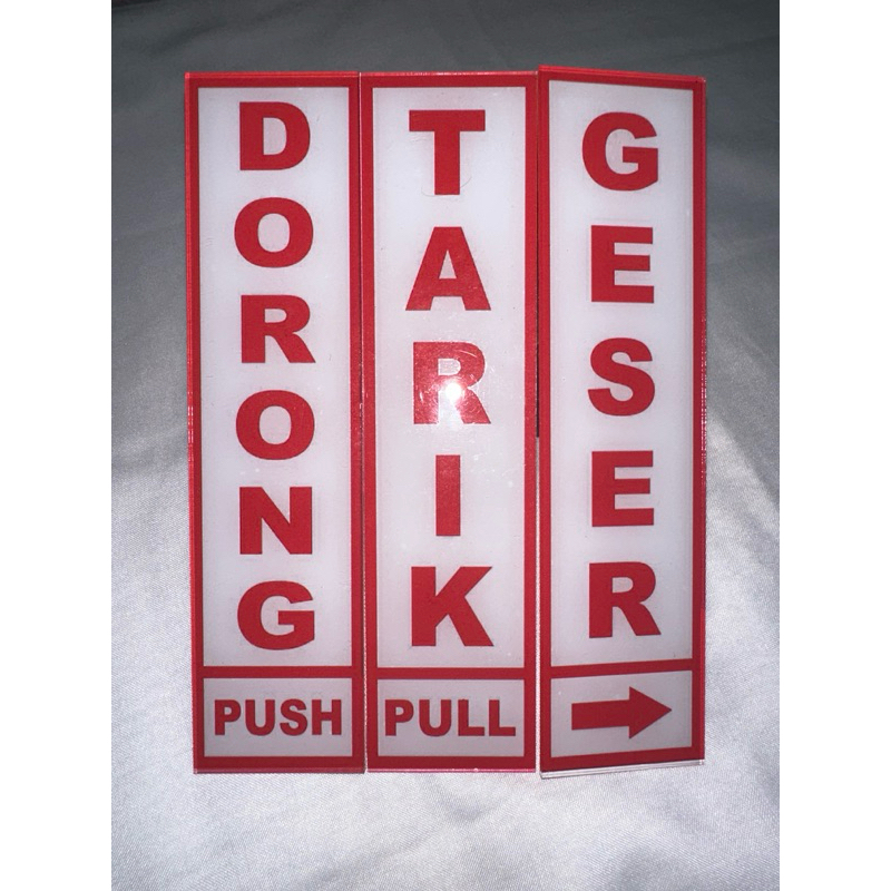 Jual Sign Pintu Tarik Dorong Geser Akrilik | Shopee Indonesia