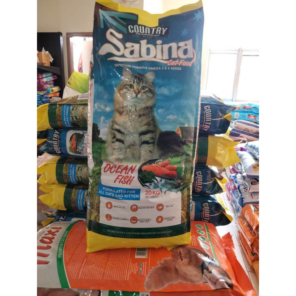 Jual Sabina Cat Food Ocean Fish 20KG - Sabina Ocean Fish 20 kg ...