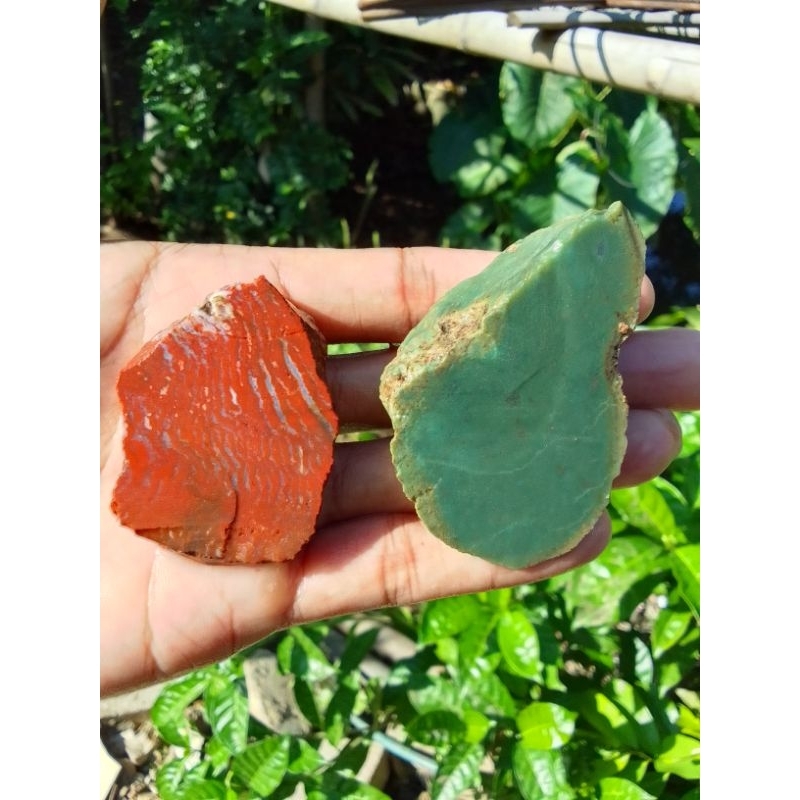 Jual bahan batu akik garut asli motif Dua pcs | Shopee Indonesia