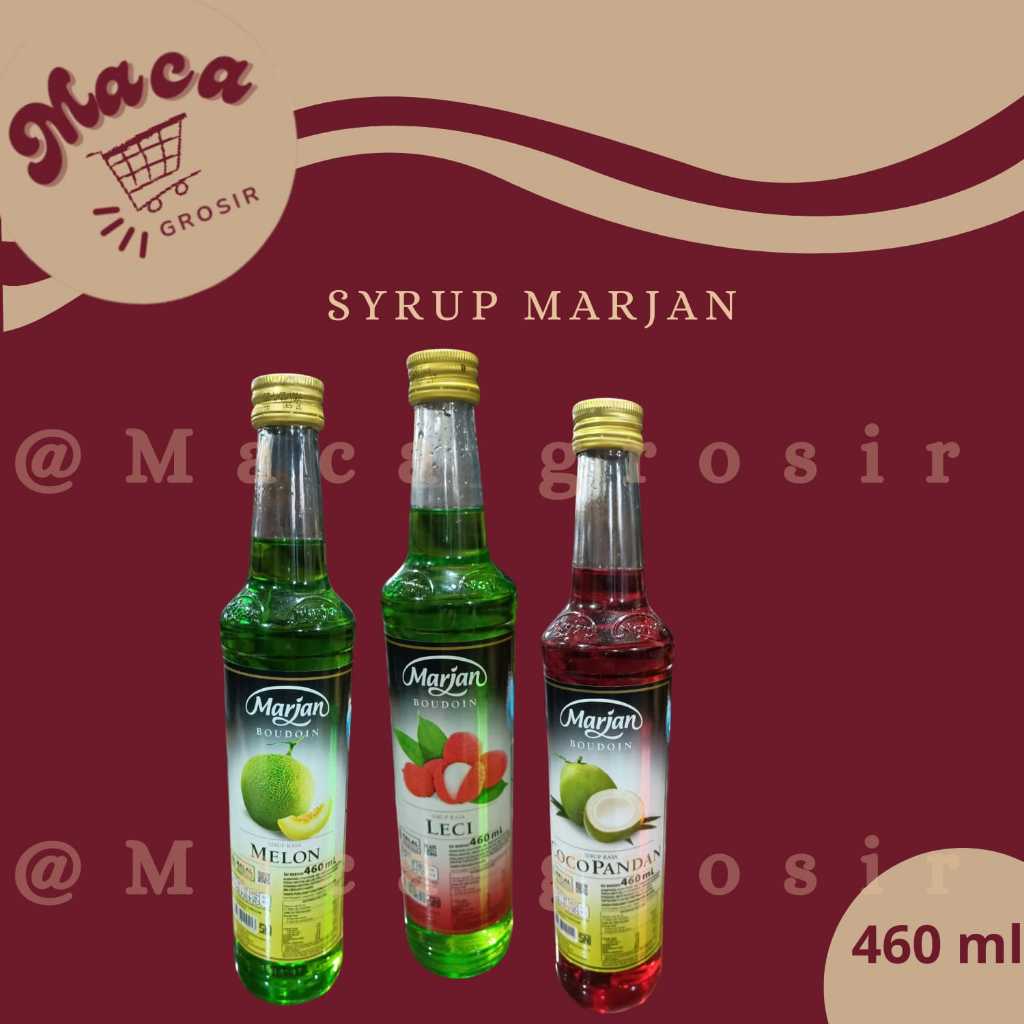 Jual sirup marjan 460ml varian 3 rasa (melon, leci, cocopandan ...