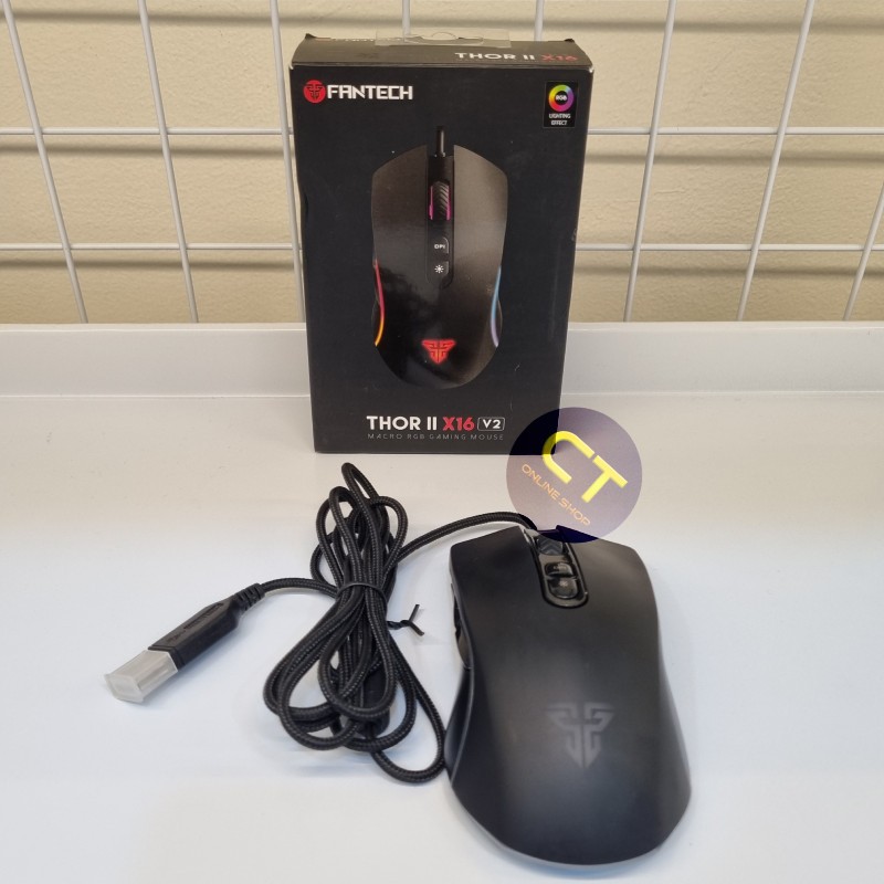Jual FANTECH THOR II X16 V2 PIXART Mouse Gaming RGB Light | Shopee ...