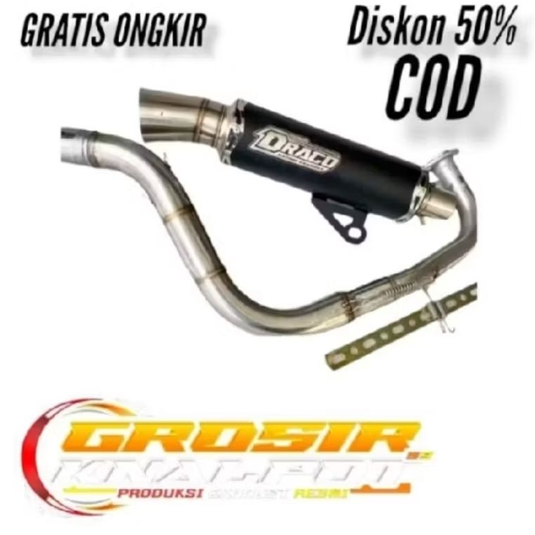 Jual Knalpot samlong cobra original draco 38mm aerox vario nmx beat Scoopy mio freego dll ...