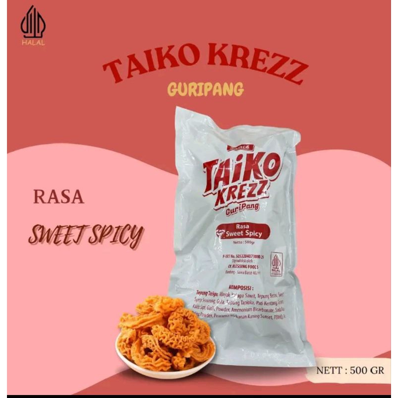 Jual HALAL TAIKO KREZZ GURIPANG 500G KERIPIK GURITA OCTOPUS ROASTED,SNA ...