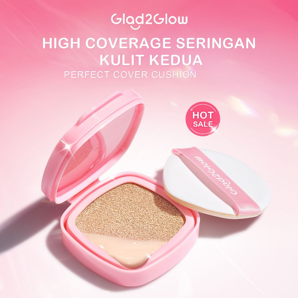 Jual Glad2Glow Perfect Cover Cushion 6 shapes Oil-Control matte ...