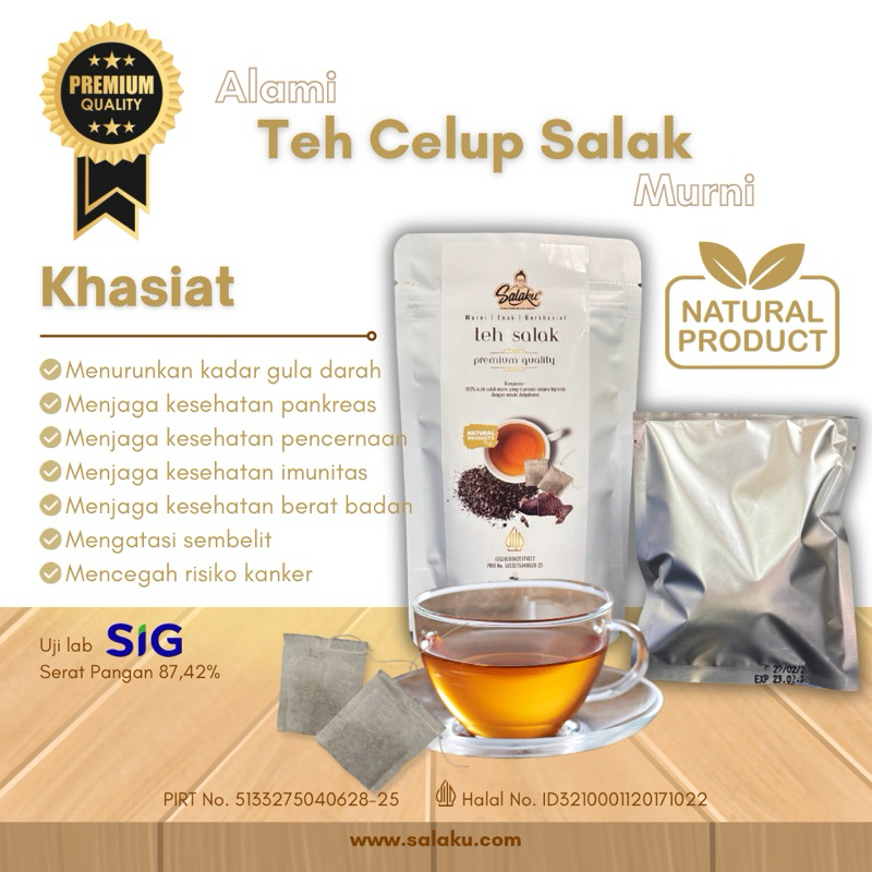 Jual SALAKU Teh Kulit Salak Herbal Kemasan Kantong Celup - Premium ...
