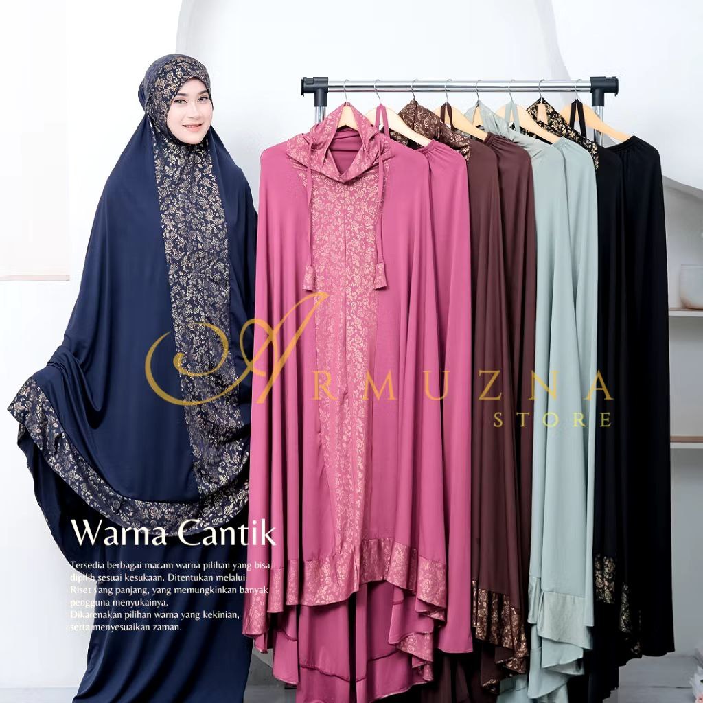 Jual Mukena Jersey Arrumi Premium Jumbo Motip Bunga - Model Terbaru ...