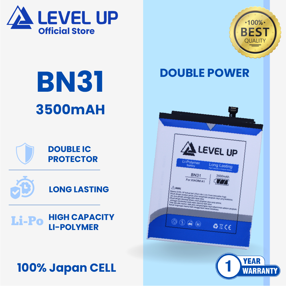 Jual LEVEL UP Baterai Xiaomi Redmi S2 BN31 Double Power | Shopee Indonesia