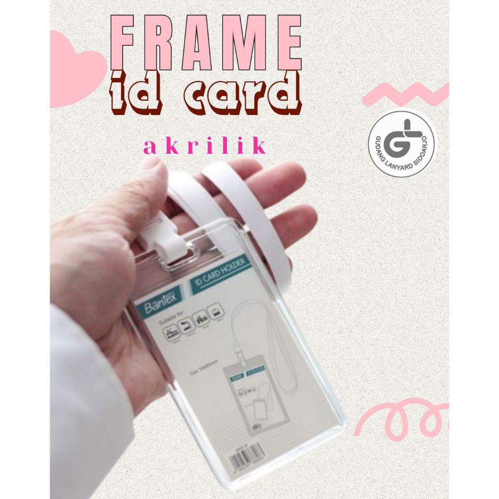Jual Card holder Acrylic Bening Transparan Badge ID Card casing Kartu pegawai akrilik UHOO 6024 ...