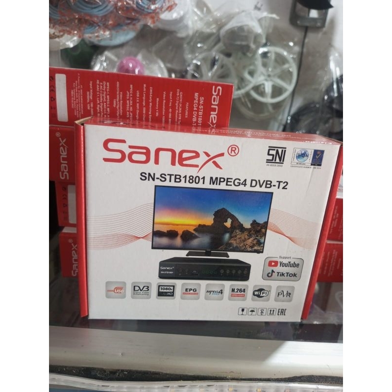 Jual SET TOP BOX SANEX DVB T2 / STB SANEX STB 1801 PENYALUR SIARAN ...