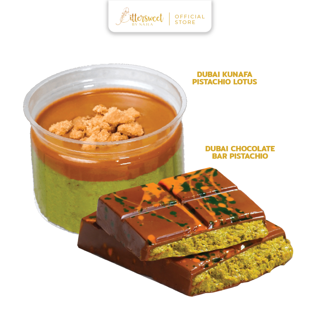 Jual Bundle ) Dubai Chocolate Bar Pistachio BIG SIZE + Dubai Kunafa Lotus | Shopee Indonesia