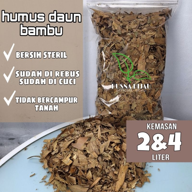 Jual Humus daun bambu, kemasan 2 Liter & 4 Liter, media tanam steril ...