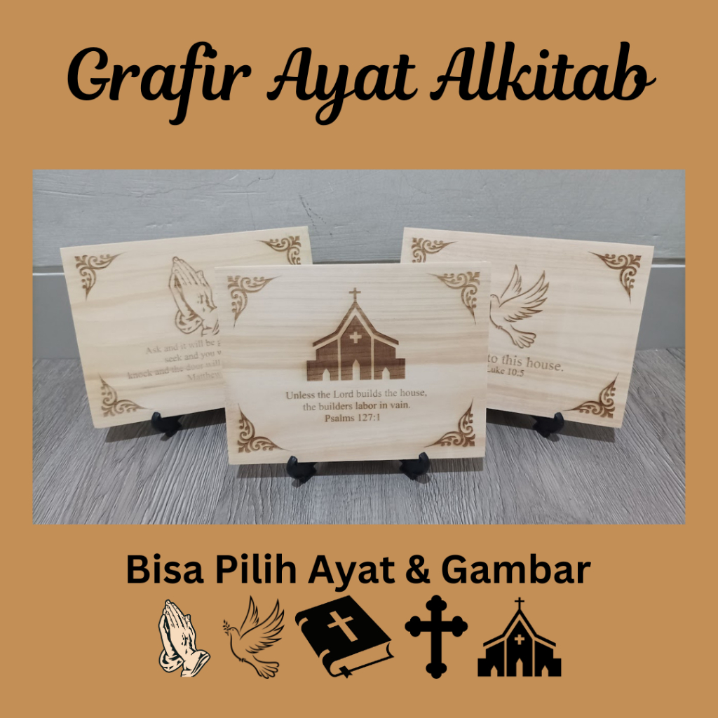 Jual Hiasan Ayat Alkitab Dekorasi Meja Custom Kado Kristen Katolik ...