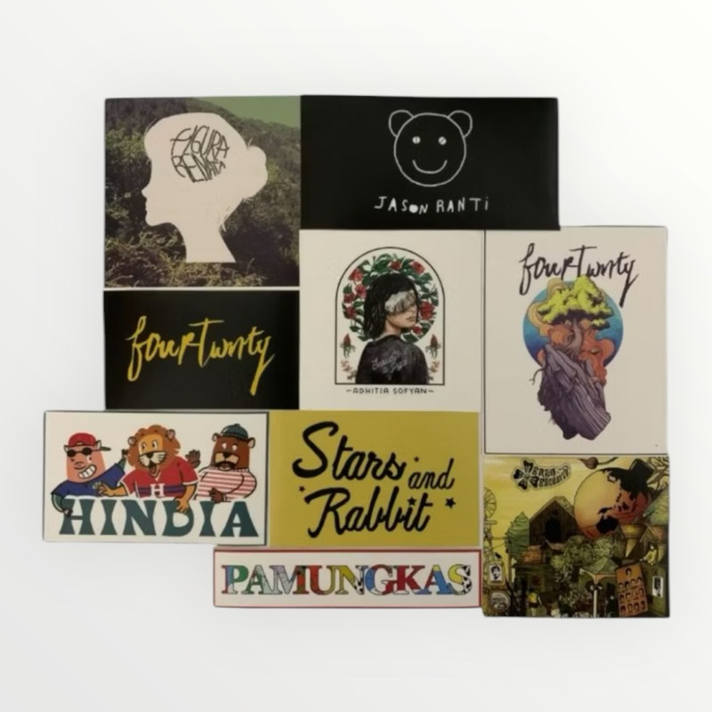 Jual Sticker Pack Band Indie Folk (Merah Bercerita, Aditya Sofyan ...