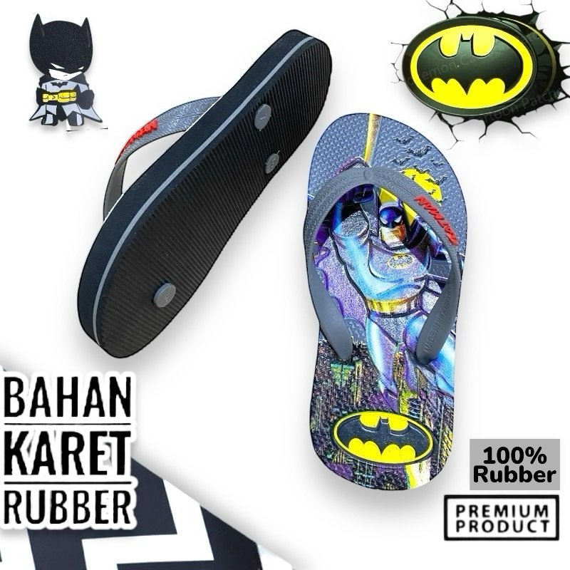 Jual BATMAN Sandal Japit Anak Kids Junior Sandal Jepit Anak Karet ...
