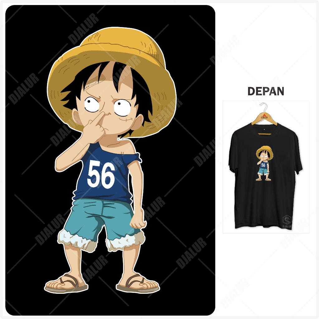 Jual Kaos Luffy Ngupil Onepiece Nakama Kaos Anime Wibu Manga One Piece ...