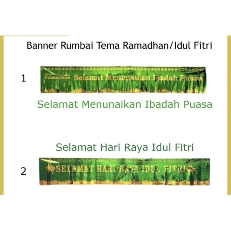 Jual JUMBO BANNER DEKORASI HOLOGRAM RUMBAI 180 CM SELAMAT HARI RAYA ...