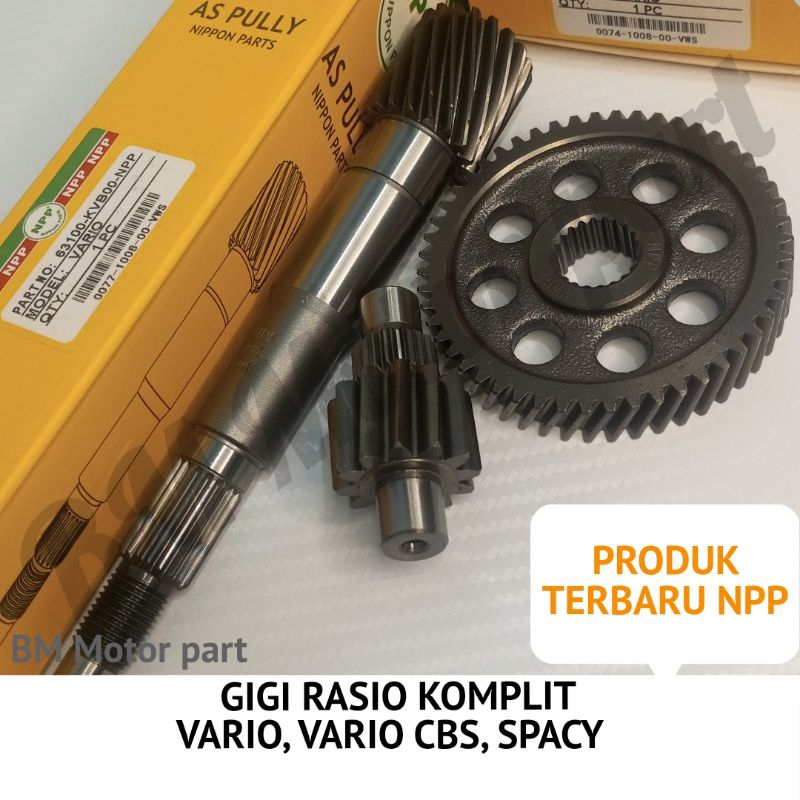 Jual Gigi rasio komplit NPP Vario lama, Vario CBS, gigi rasio kecil ...