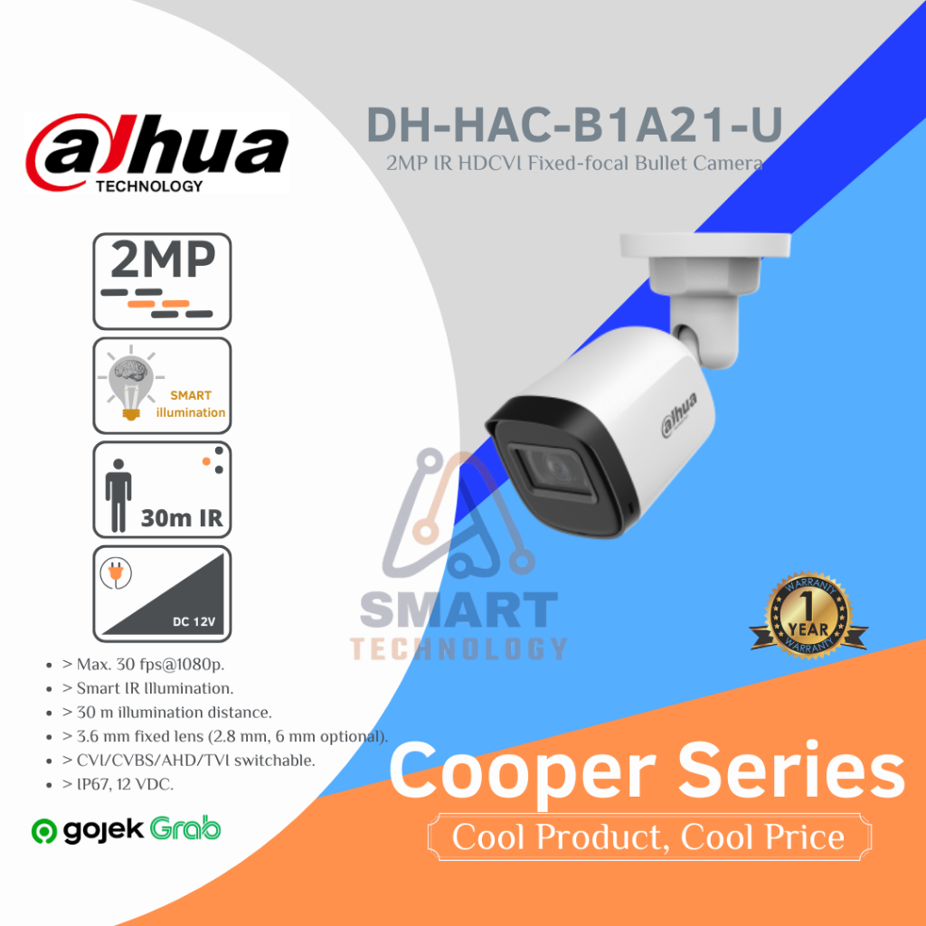 Jual Dahua Cooper 2MP HAC B1A21-U 2MP Outdoor Kamera Cctv Analog - HAC ...