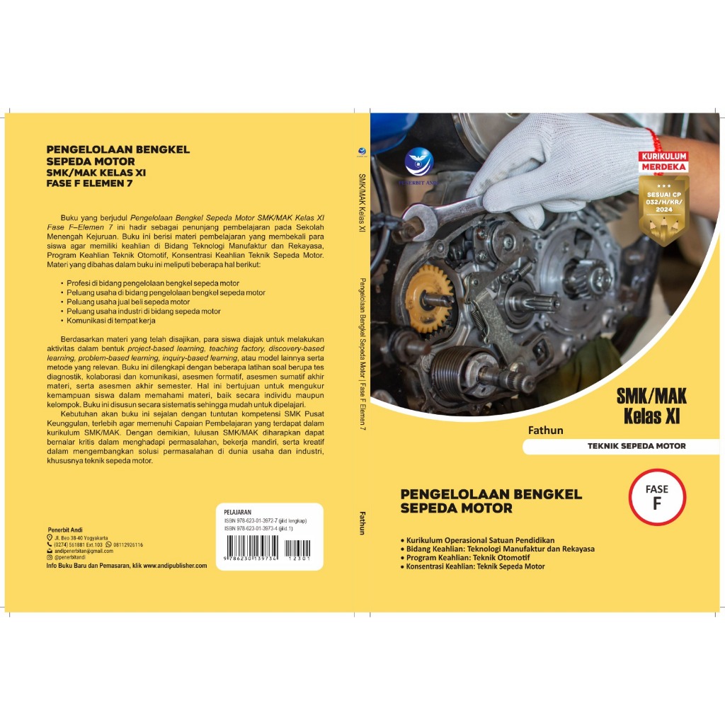 Jual Teknik Sepeda motor Elemen Pengelolaan Bengkel Sepeda Motor Kelas ...