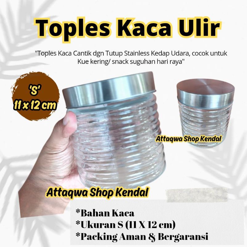 Jual Toples Kaca Bulat Ulir S/ 12cm Wadah Makanan Transparan ...