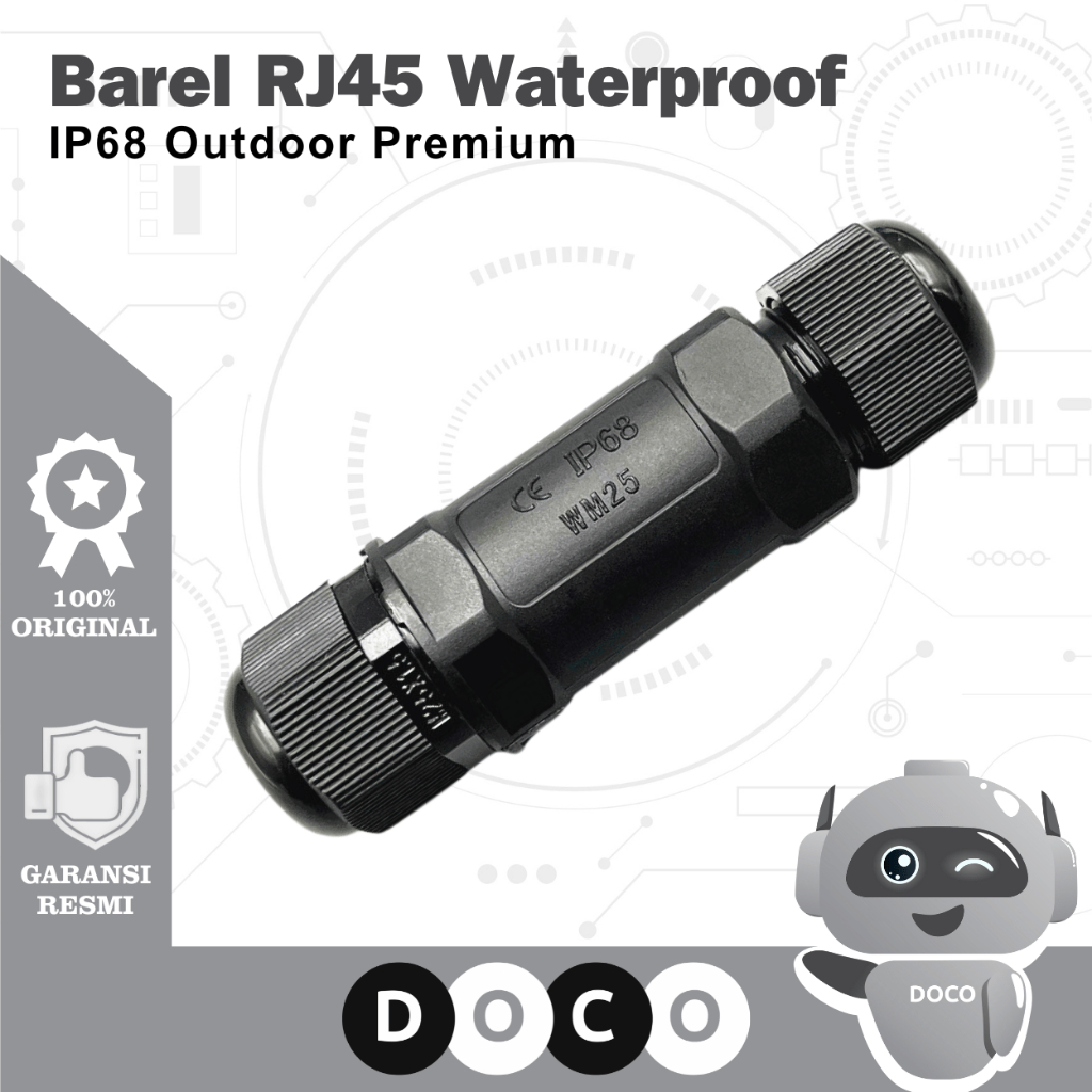 Jual Barel RJ45 Waterproof IP68 Outdoor RJ45 Barrel Couple Female To ...