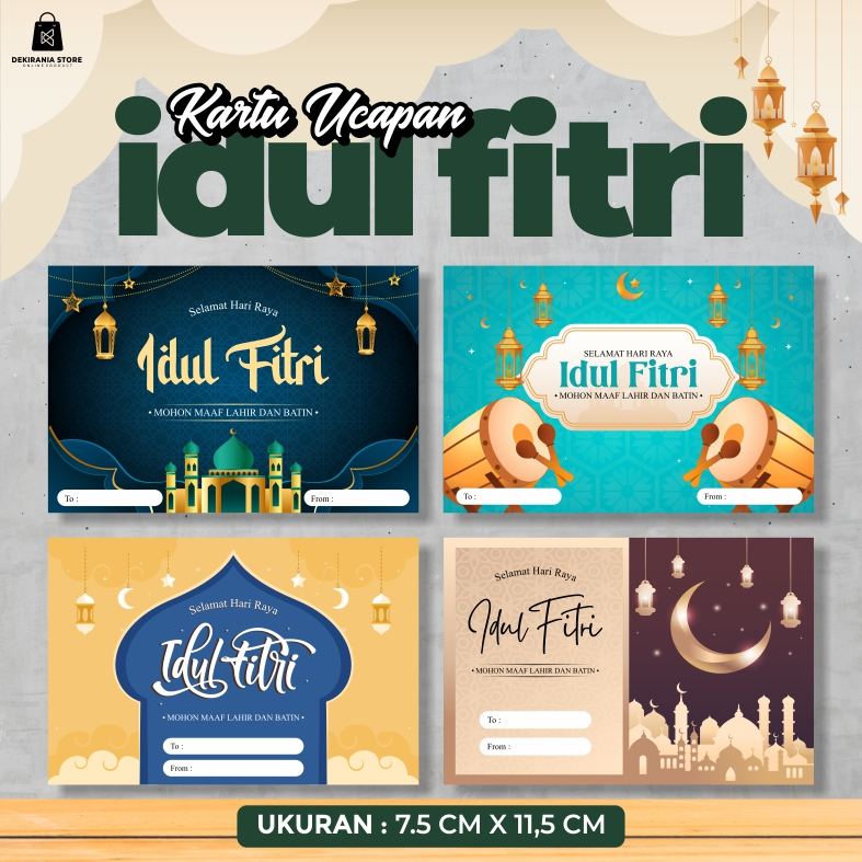 Jual Kartu Ucapan Lebaran Idul Fitri | Gift Card Idul Fitri | Greeting ...