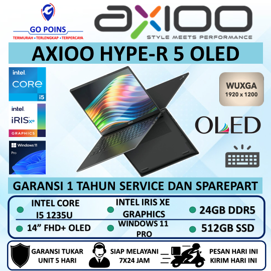 Jual Laptop Terbaru Axioo Hype-R 5 Intel Core I5 1235U RAM 24GB DDR5 ...