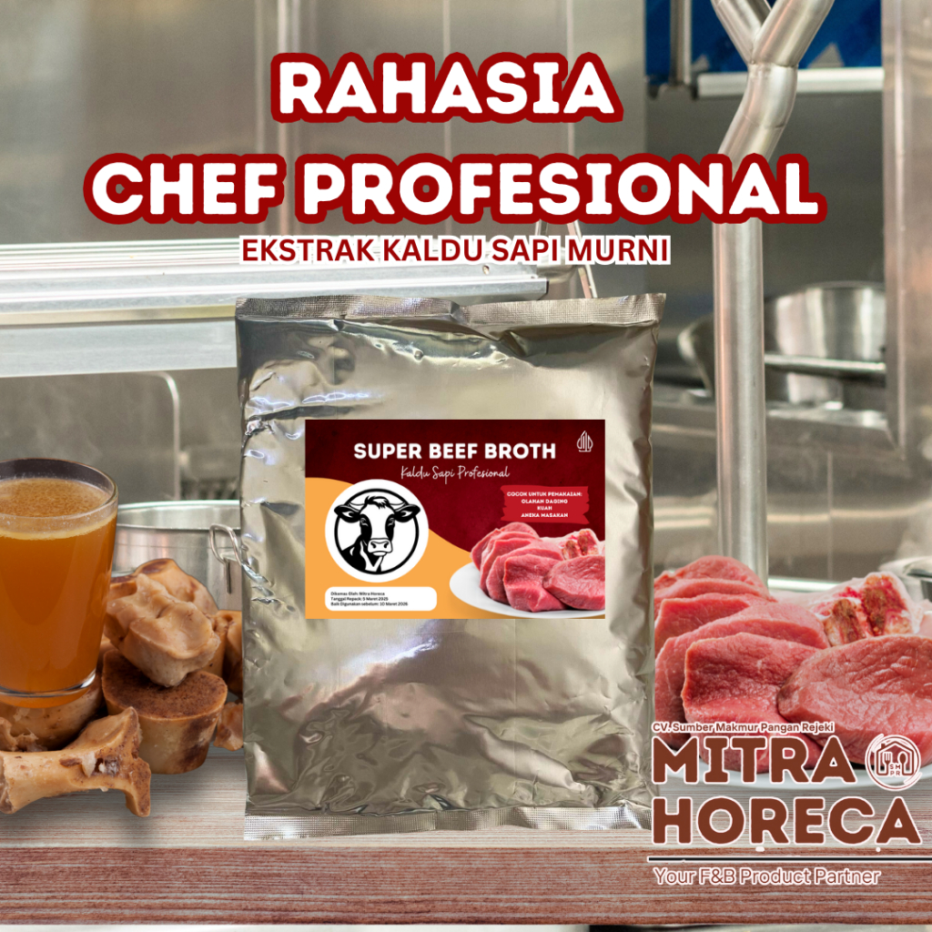 Jual Mitra Horeca Beef Broth - Perasa Sapi / Kaldu Sapi Murni / Extrak Sapi (Lebih kuat dari ...