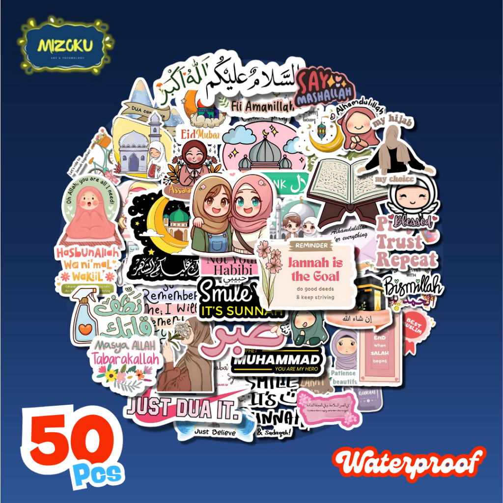 Jual STICKER PACK ANTI AIR CUTE ISLAMI - MUSLIM UNTUK SCRAPBOOK ...