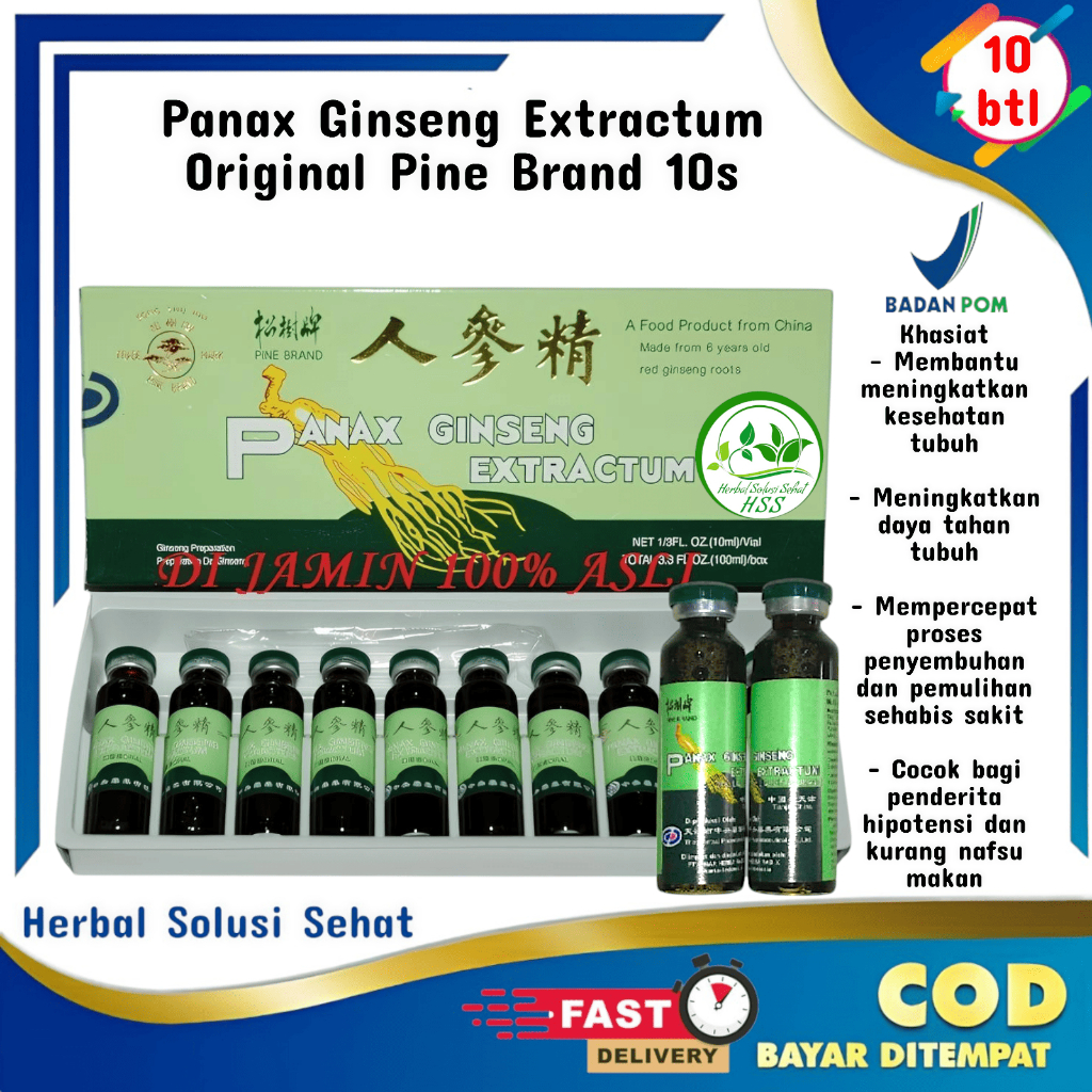 Jual PANAX GINSENG EXTRACTUM ORIGINAL IMPORT 10 BOTOL MEI FAH CAIR REN ...