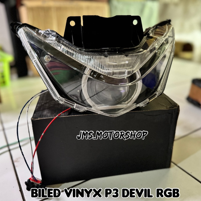 Jual Projector BiLED Vinyx P3 Custom Batok Rumah Lampu Motor BEAT ...