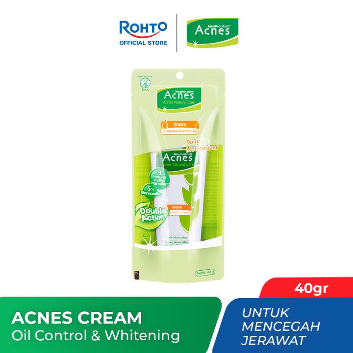 Jual Acnes Natural Care Oil Control & Whitening Cream 40g | Shopee ...