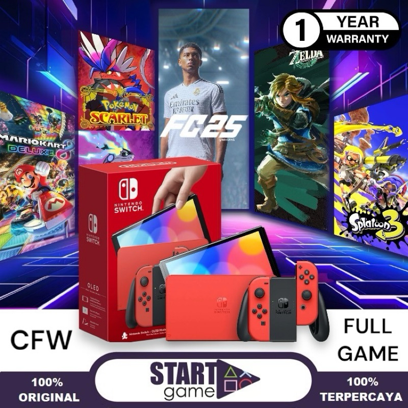 Jual Nintendo Switch OLED CFW FULL GAME - Mario Red Edition | Shopee Indonesia