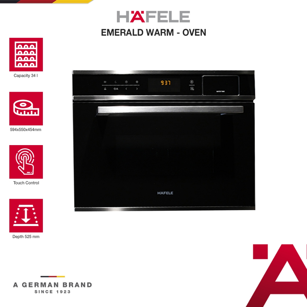 Jual Hafele Emerald Oven Tanam Grill & Steam 34 Liter Touch Screen ...