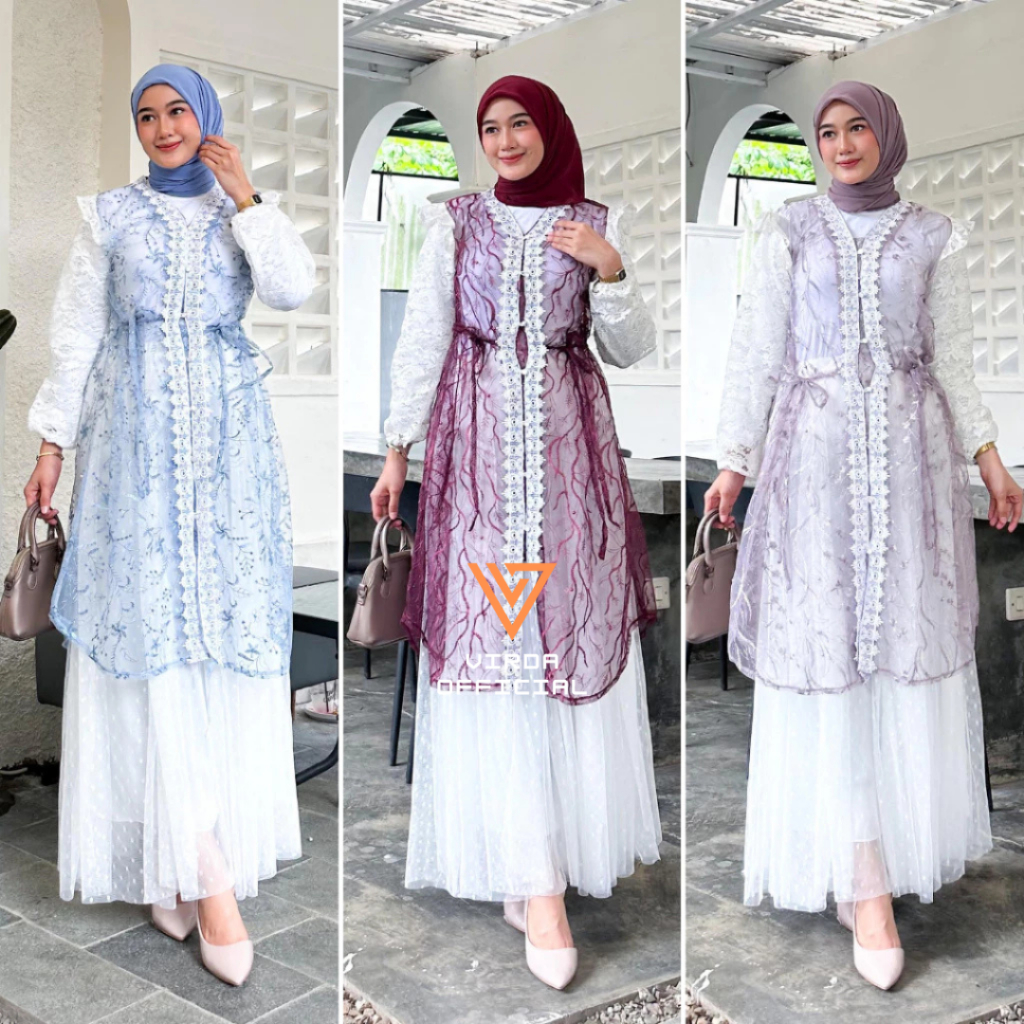 Jual Namira One Set Outer Brukat + Rok Tile Terbaru | Shopee Indonesia