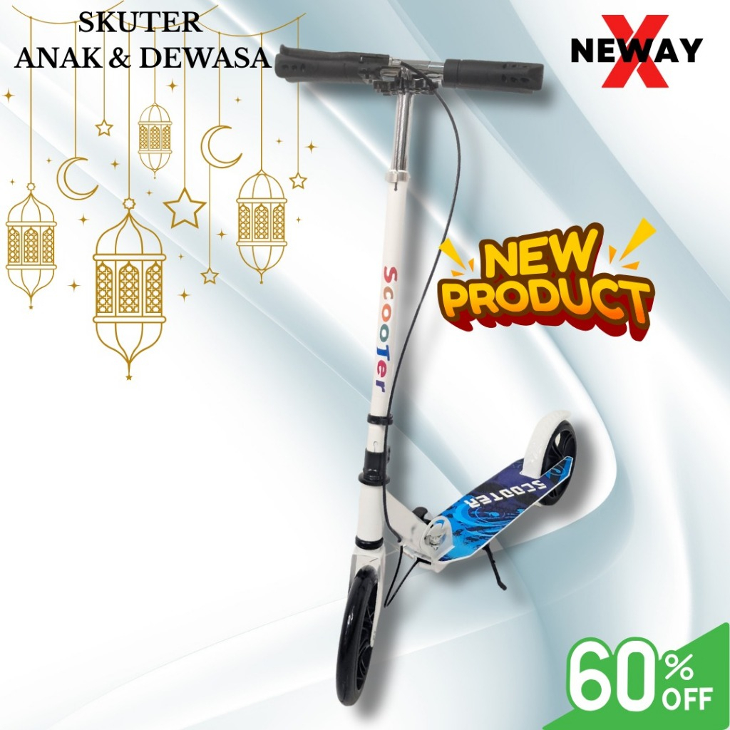 Jual Skuter Lipat Roda 2 Anak Dewasa Scooter Rem Tangan Sekuter Roda ...