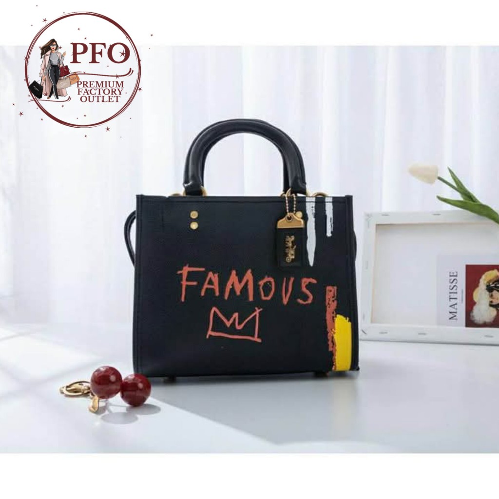 Jual TAS C0307 X Jean Michel Basquiat Rogue 25 Brass Black | Shopee ...