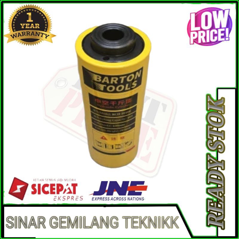 Jual 10 Ton 100mm Single Hollow Plunger Hydraulic Cylinder RCH-10100 BARTON Silinder Hidrolik ...