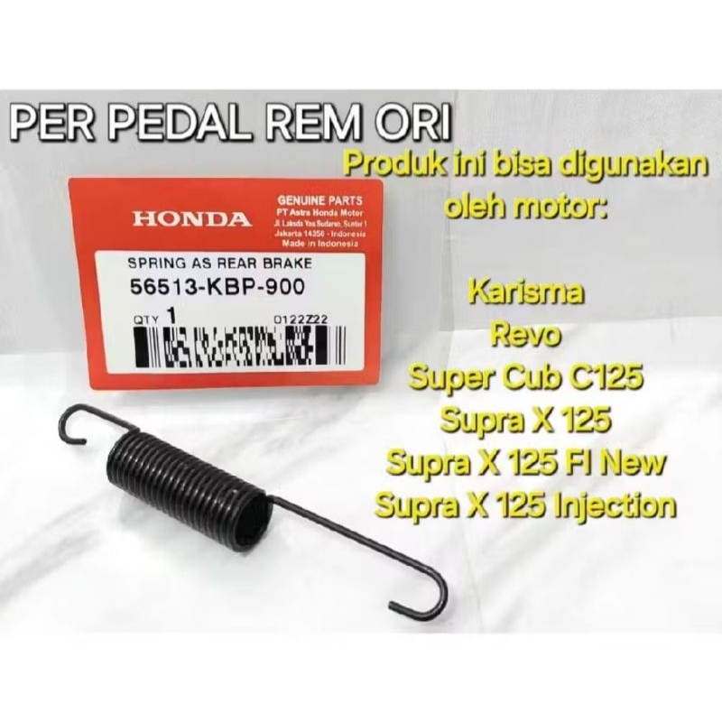 Jual PER PEDAL REM KARISMA SUPER CUB C 125 SUPRA X 125 FI NEW SUPRA X ...