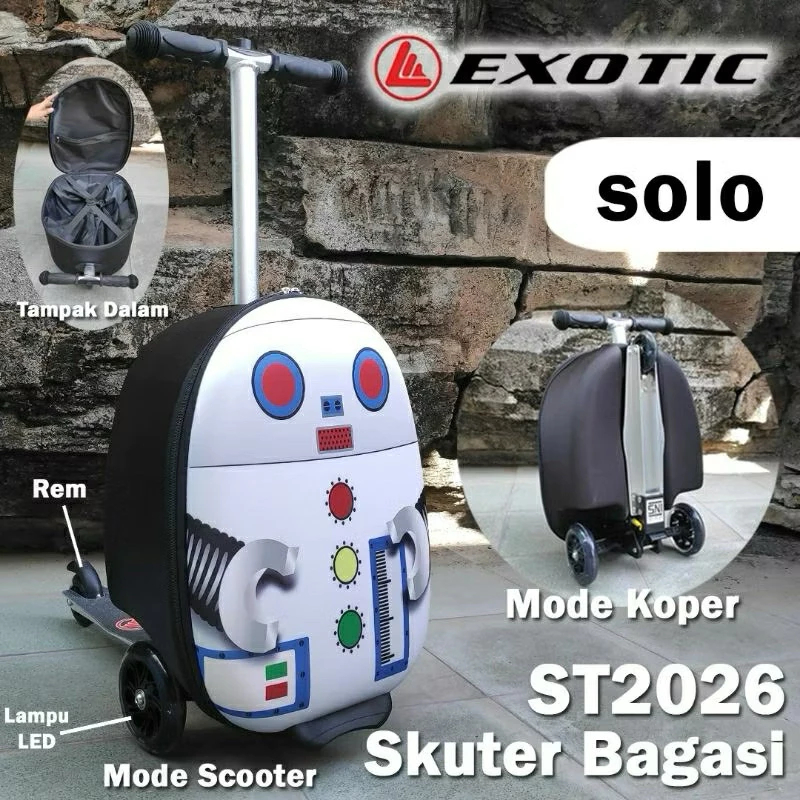 Jual Scooter Bagasi Koper Skuter Anak Exotic ST2026 | Koper Anak 2in1 ...