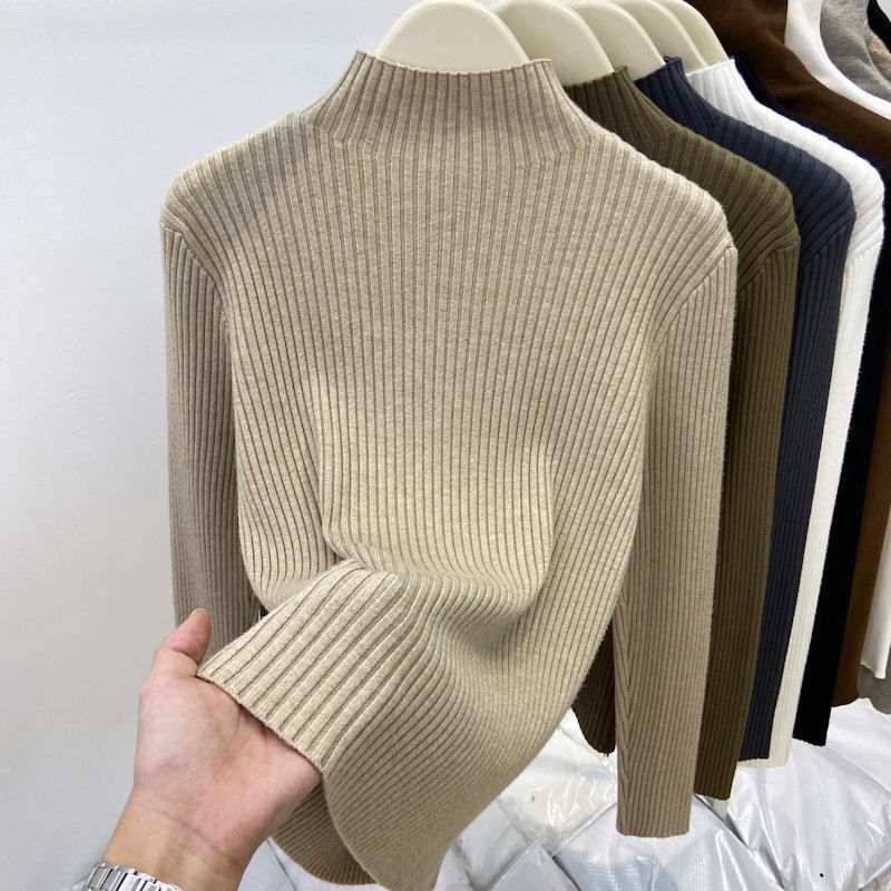 Jual [Hallyu] Turtleneck atasan Inner Rajut Wanita Polos Rajut Premium ...