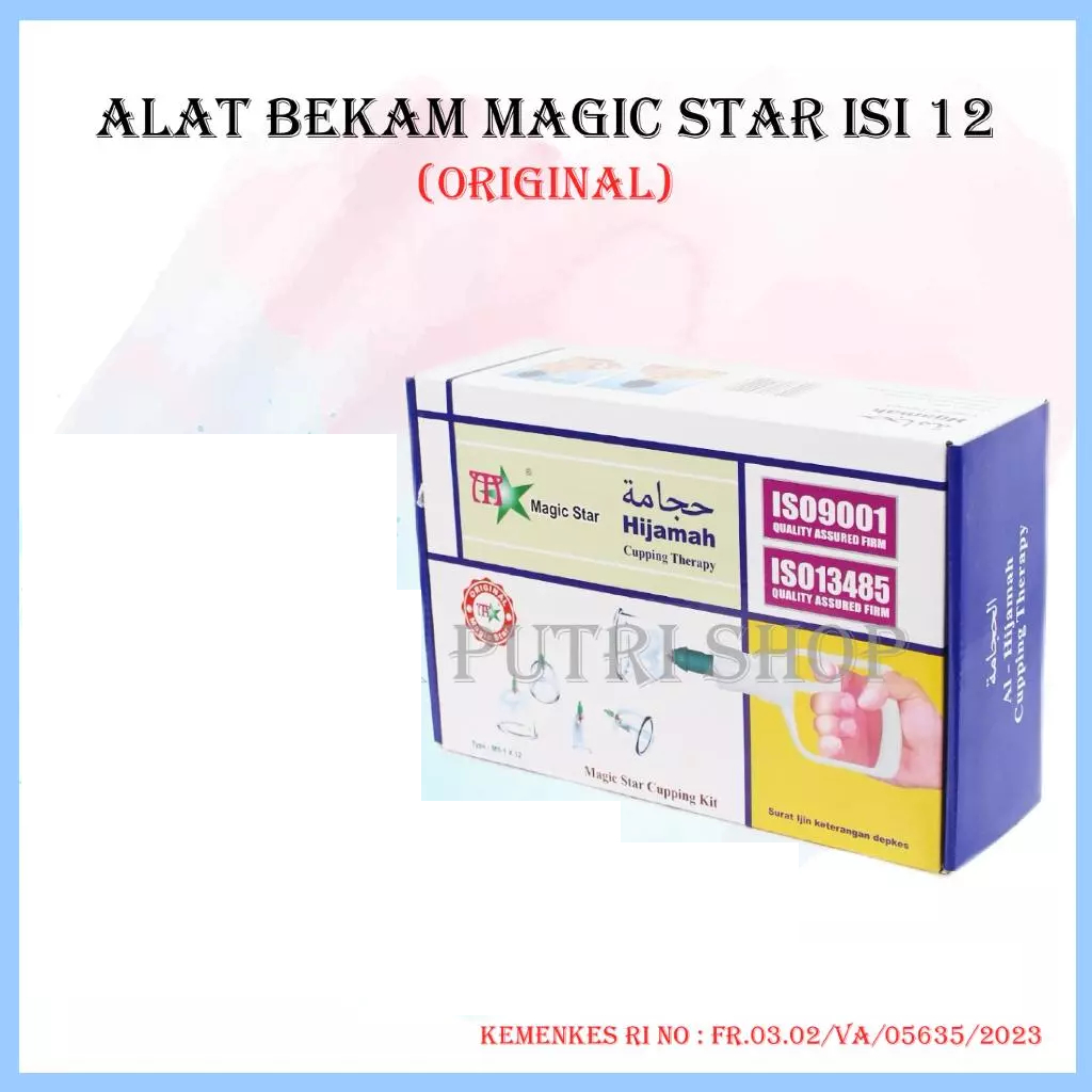 Jual Kop MagicStar / Alat Bekam Magic Star isi 12 Ms / Kop Angin / Hijamah Cupping Therapy ...
