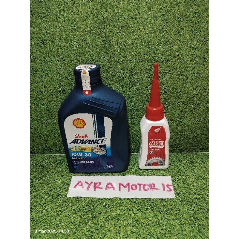 Jual OLI / OIL SHELL AX7 0,8 METIK / SCOOTER DAN AHM GEAR PELUMAS OLI ...