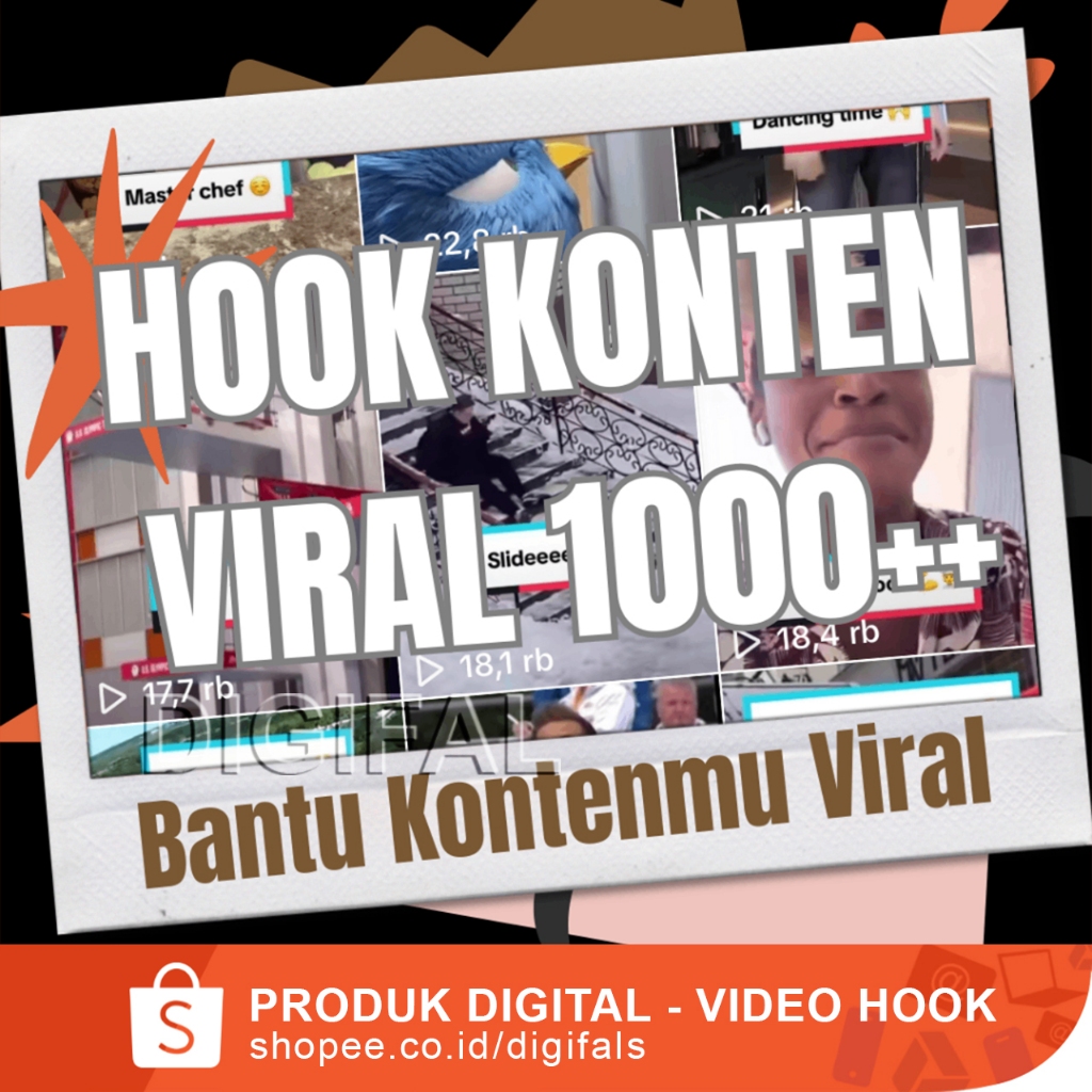 Jual 1000+ VIDEO HOOK VIRAL - Marketing Hook Powerfull | Shopee Indonesia