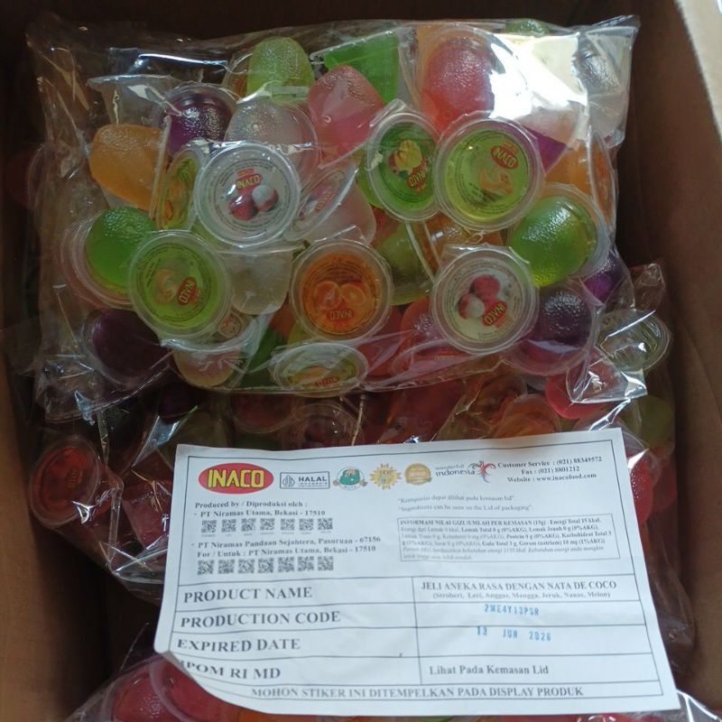 Jual JELLY INACO||INACO JELLY||KEMASAN ISI 63 BIJI | Shopee Indonesia