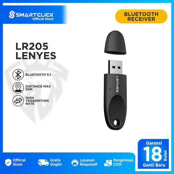 Jual LENYES LR205 Bluetooth Receiver USB Wireless Adapter 5.1 Alat ...