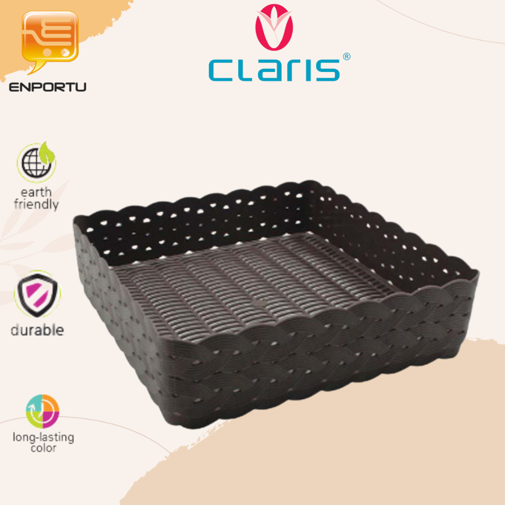 Jual CLARIS Keranjang Organizer Serbaguna Motif Rotan Anyaman ...