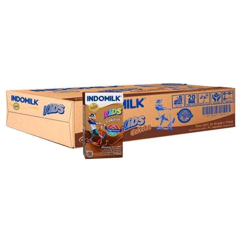 Jual Indomilk Kids Minuman Susu UHT 115ml - Cokelat (1 dus/40 Pcs) | Shopee Indonesia