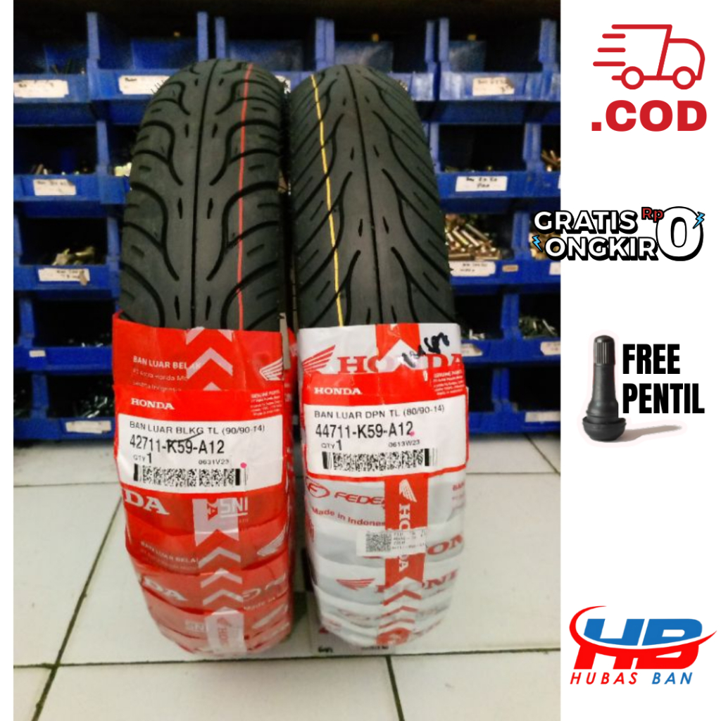Jual Paket Ban AHM Federal 80/90 90/90 Ring 14 motor matic Beat Vario ...